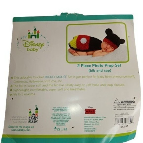 Disney | Accessories | Disney Baby 2 Piece Mickey Mouse Photo Prop Set ...